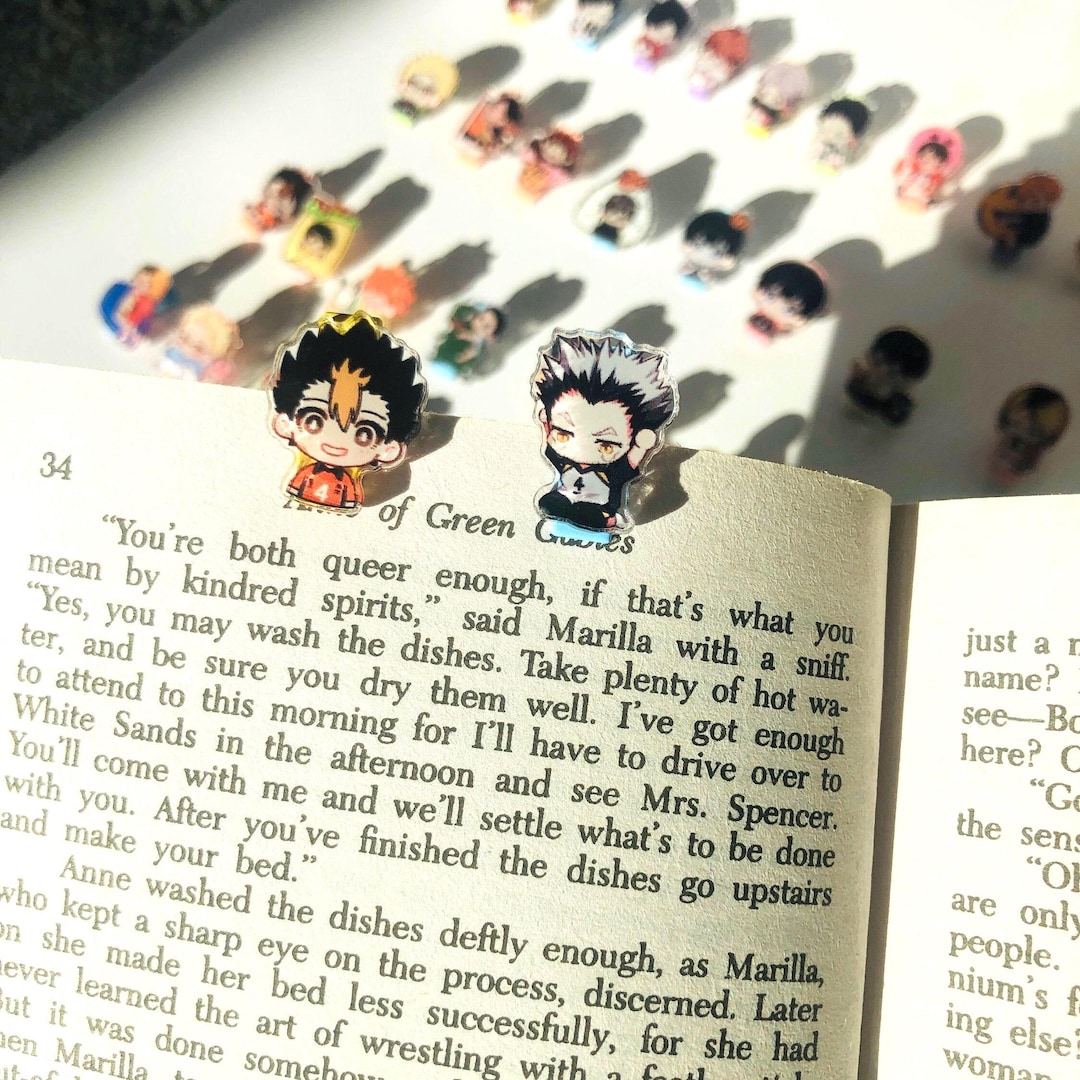 Mini Haikyuu (1/4) Bookmark Volleyball Anime Notebook Clips - Etsy