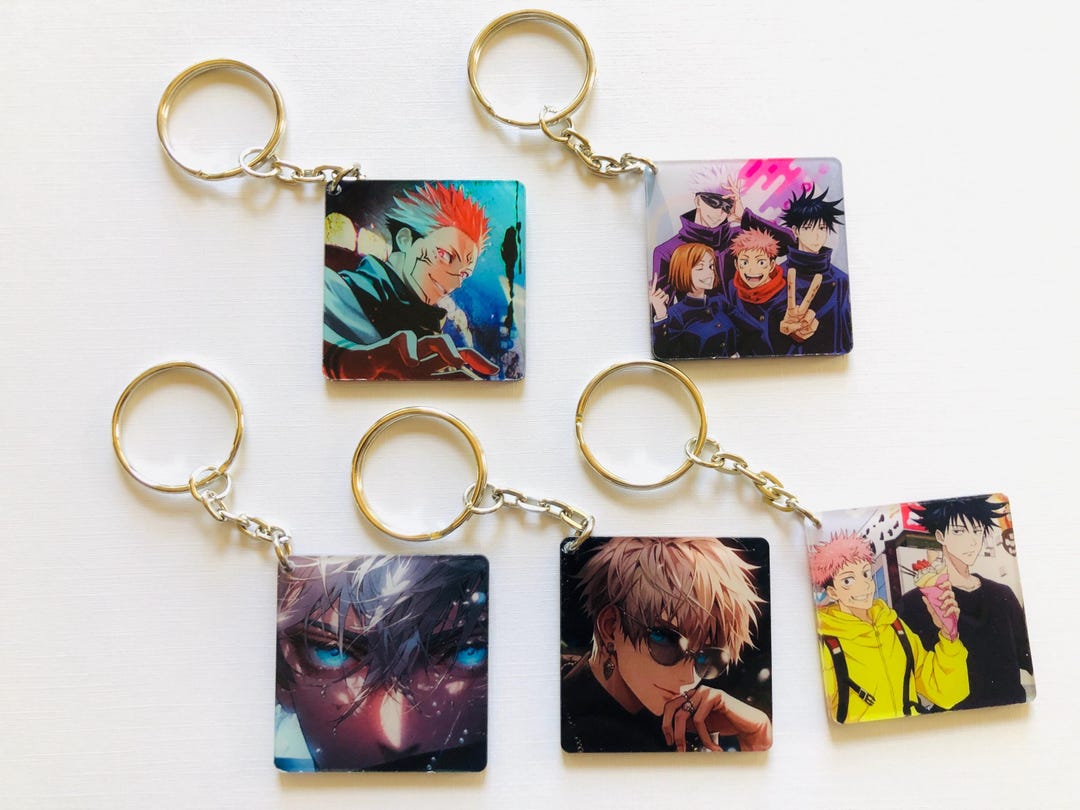 JJK Anime Square Keychain Bagcharm Pendant Jujutsu Kaisen - Etsy