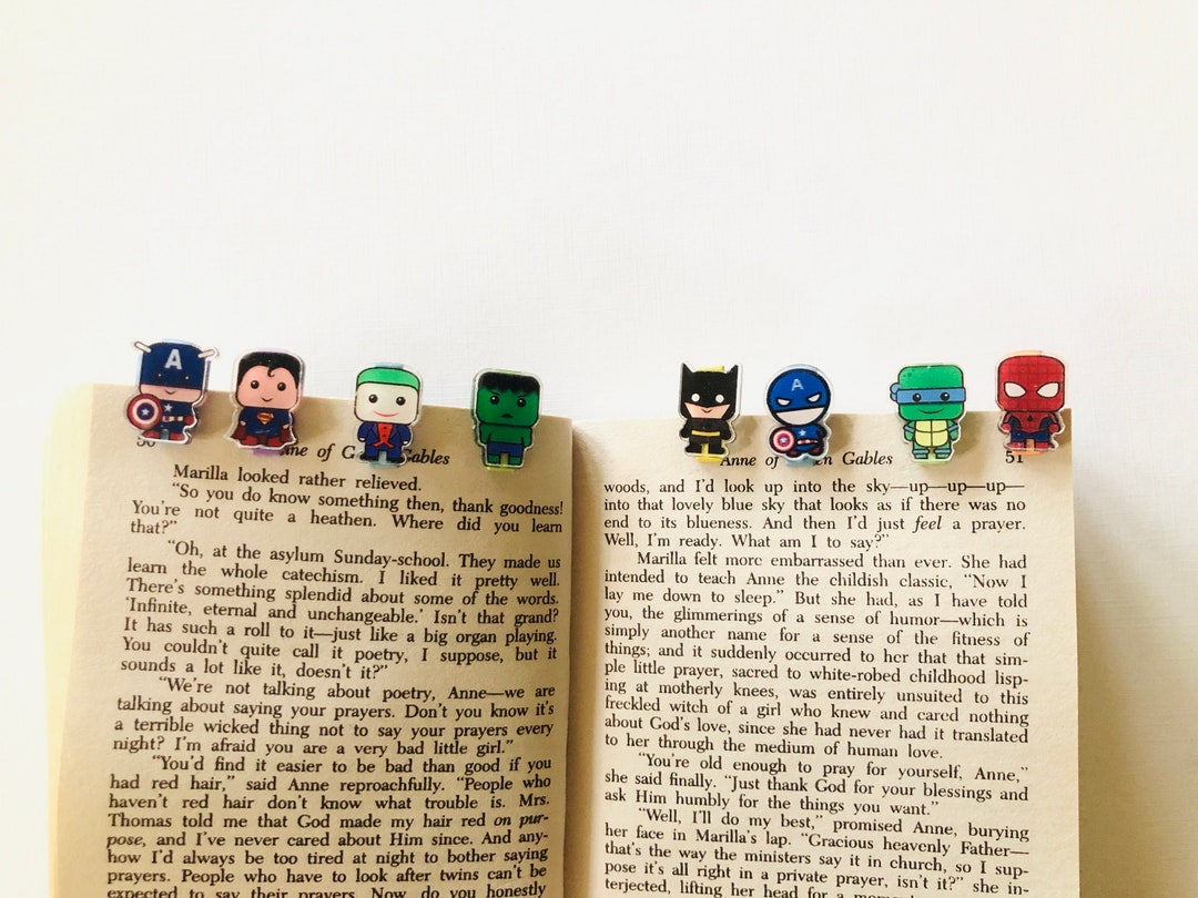 Mini Superhero Bookmarks Notebook Clips - Etsy