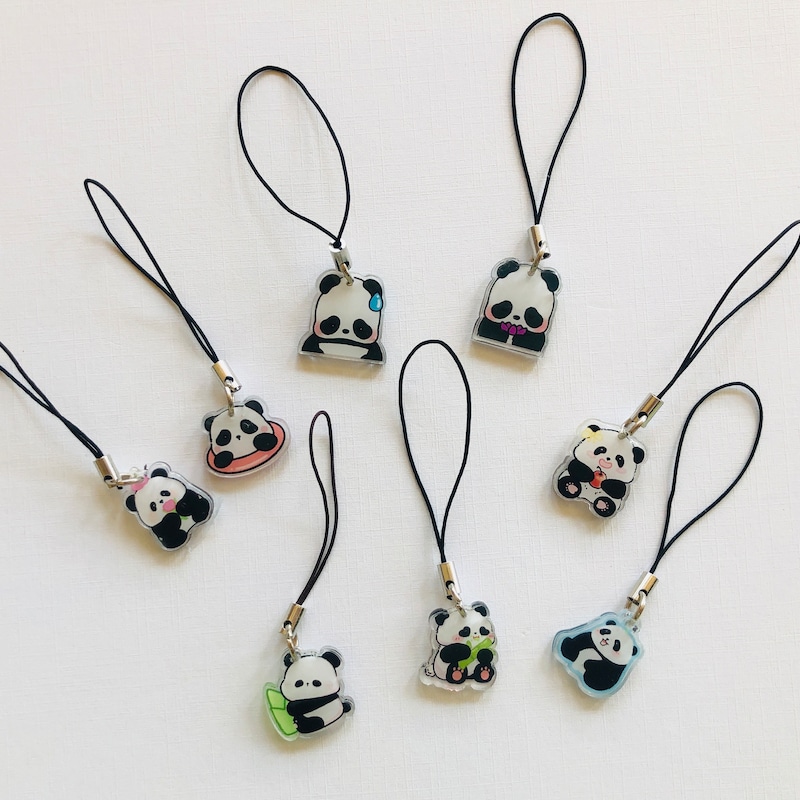 Cute Phone Charm Panda - Etsy