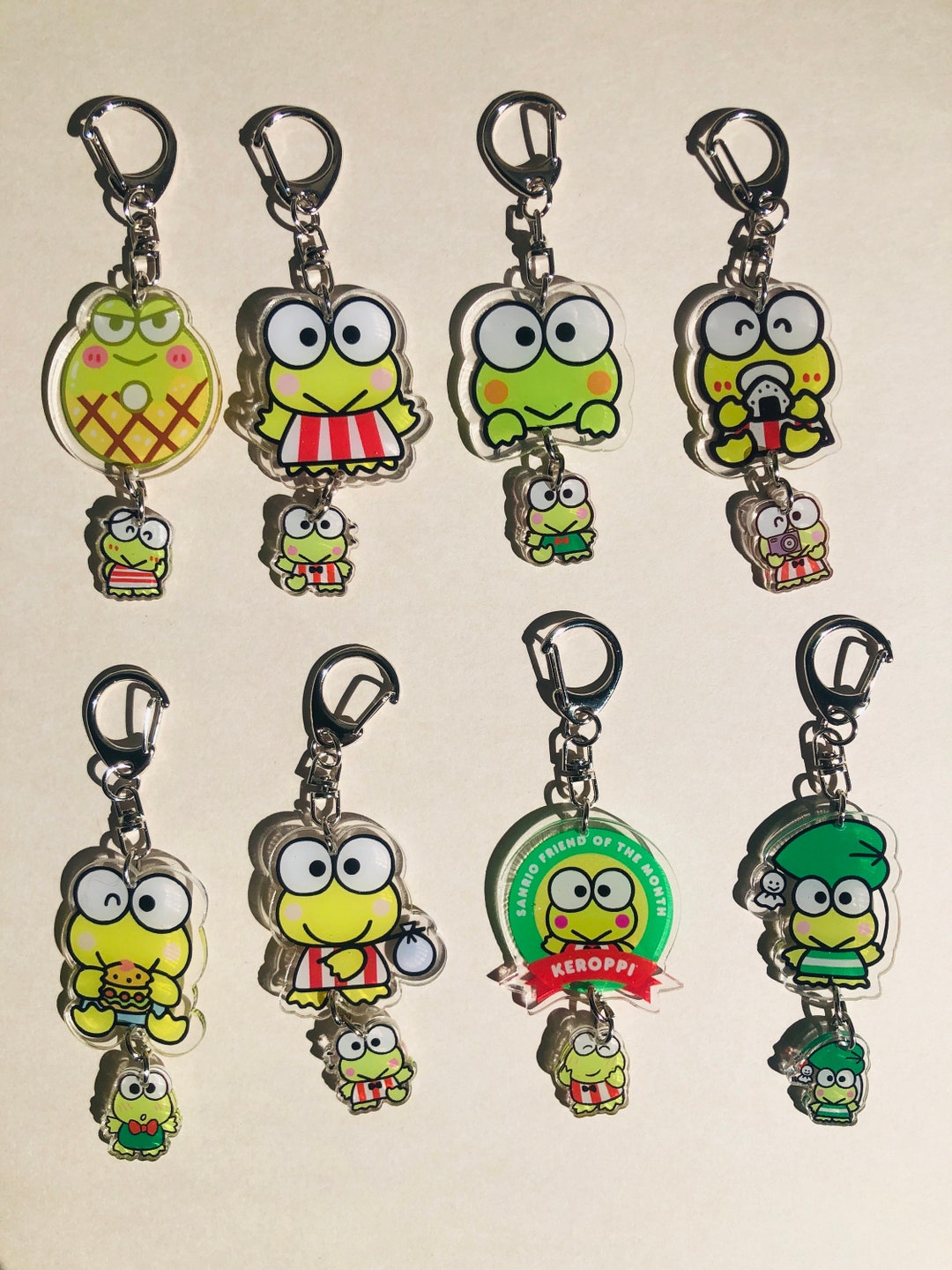 Keroppi Frog Keychains Backpack Pendant 2 Pieces - Etsy
