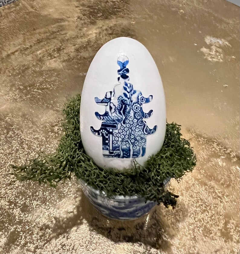 Blue and White Chinoiserie Pagoda Easter Eggs - Etsy