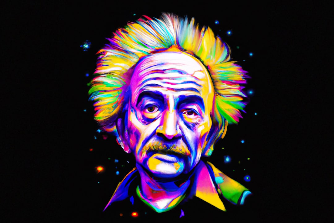 Albert Einstein Neon Portrait. Printable Wall Decoration. - Etsy