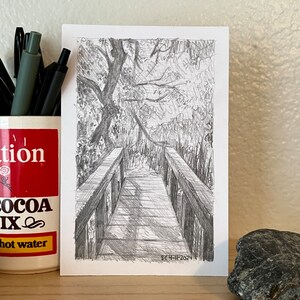 Oceanside Guajome Park Original Art | San Diego Drawing | Original Hand ...
