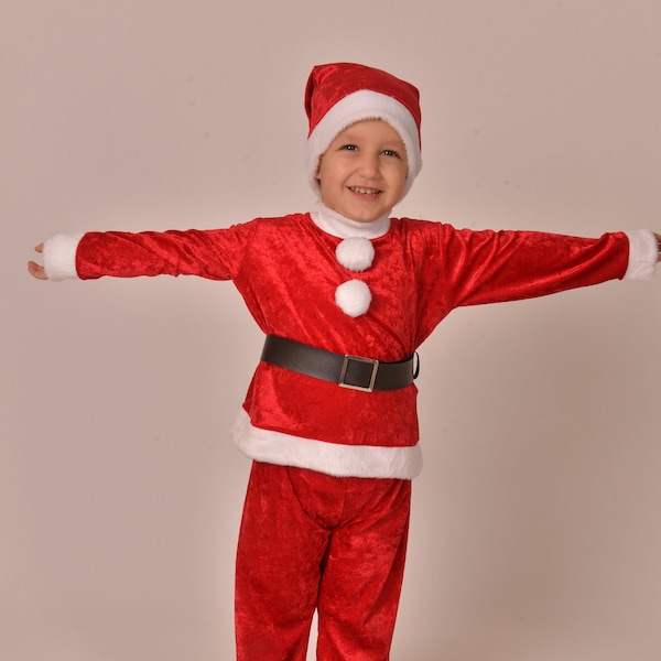 Santa Claus Costume Kids - Etsy
