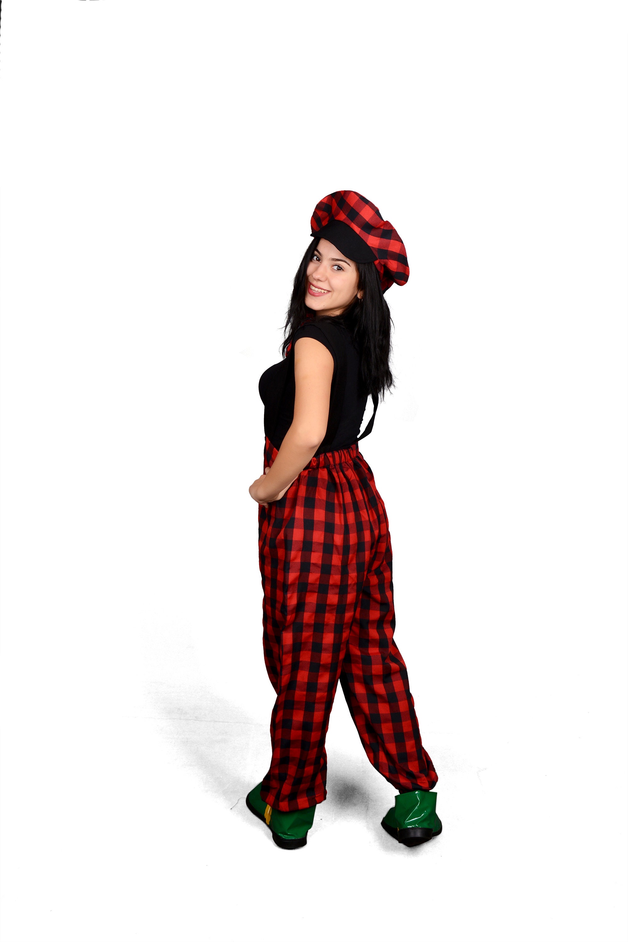 Strap Clown Costume, Strap Plaid Clown Costume, Handmade Clown Dress ...