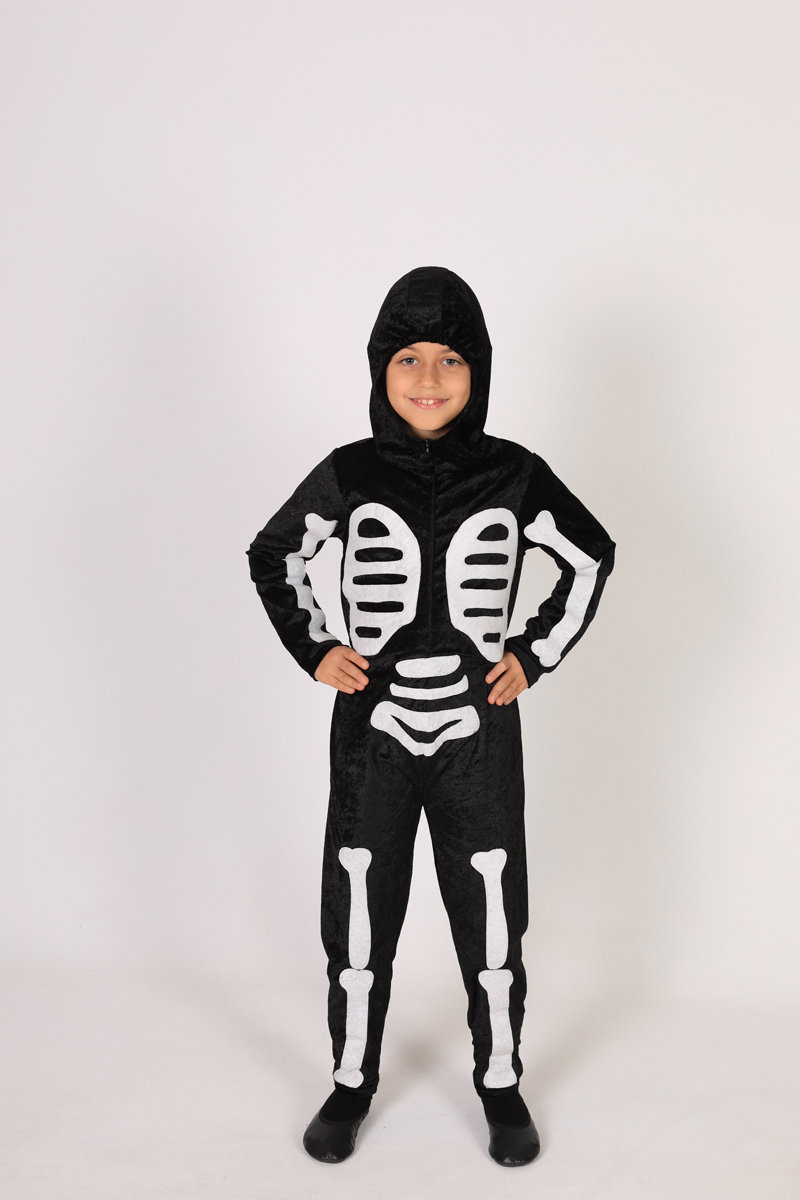 Handmade Skeleton Kids Costume, Skeleton Boy Costume, Halloween Costume ...