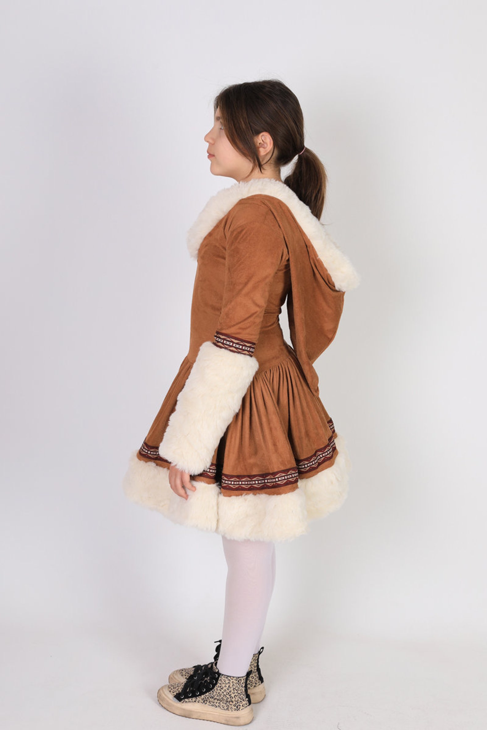 Handmade Eskimo Kids Costume, Handmade Eskimo Girl Costume, Traditional ...