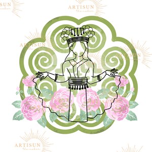 Hmong Flower Ladies PNG - Etsy