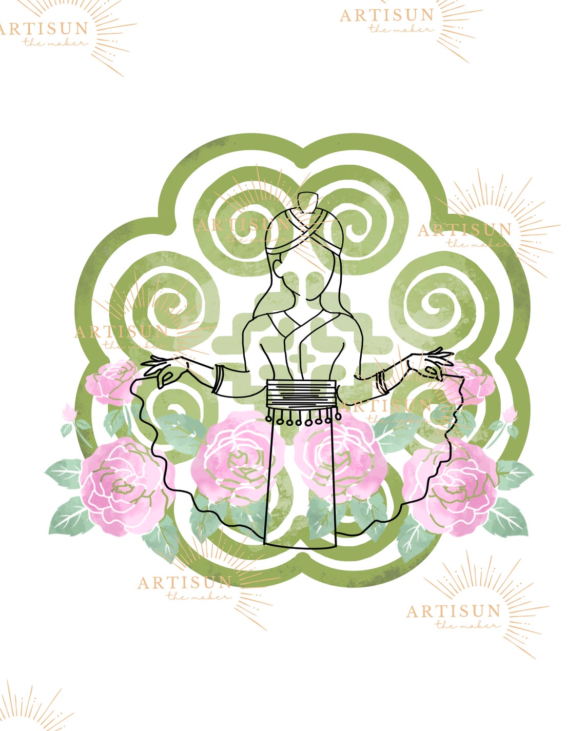 Hmong Flower Ladies PNG - Etsy