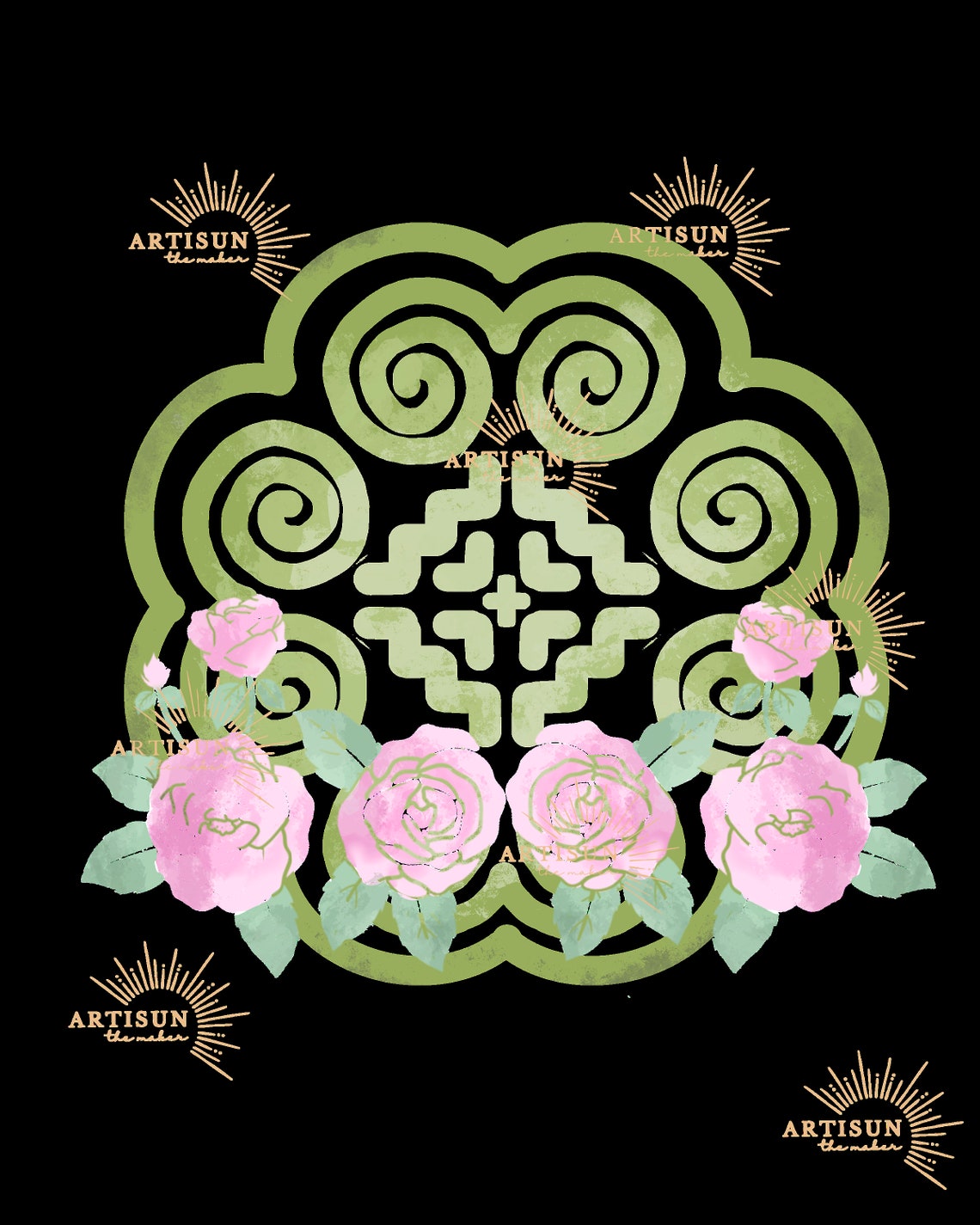 Hmong Flower Design PNG - Etsy