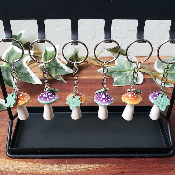 Mushroom Keychain - Etsy