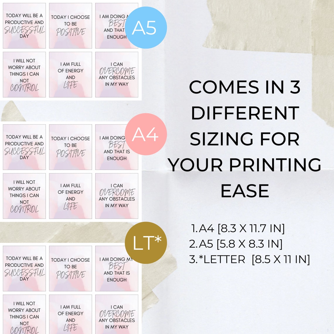 Purple Affirmation Cards Printable Affirmation Cards Motivational Cards ...