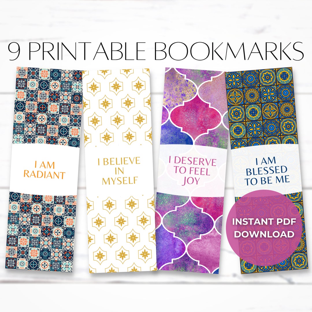 Pattern Bookmark | Turkish Bookmark | Moroccan Print Art | Aesthetic ...