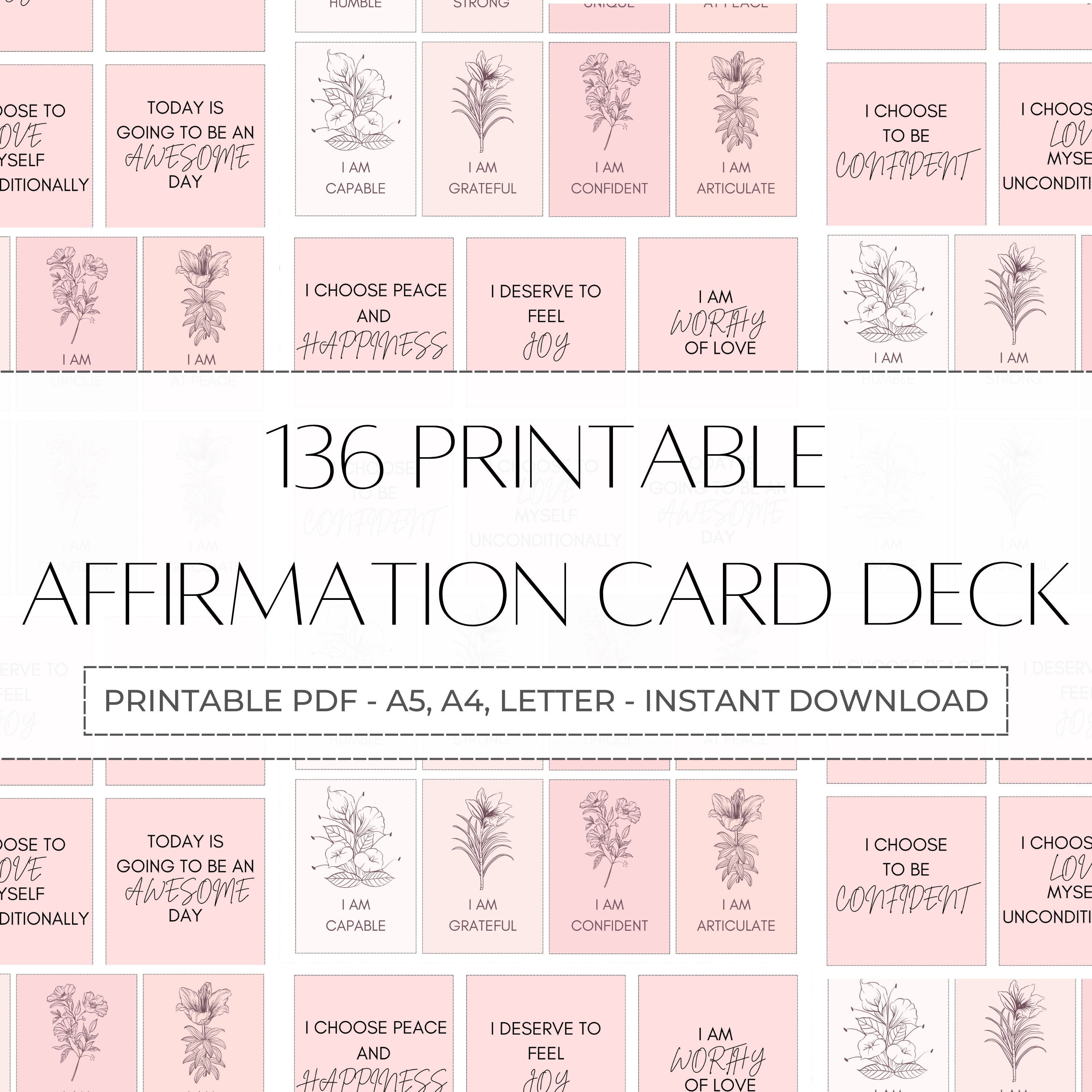 Cute Affirmation Cards | Affirmation Deck Cards | Printable Affirmation ...