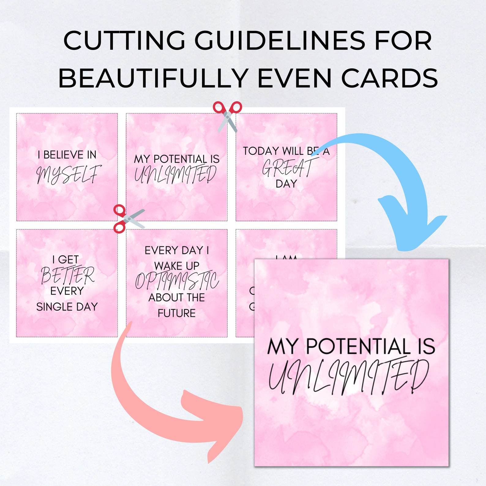 Watercolour Affirmation Cards | Printable Affirmation Cards ...