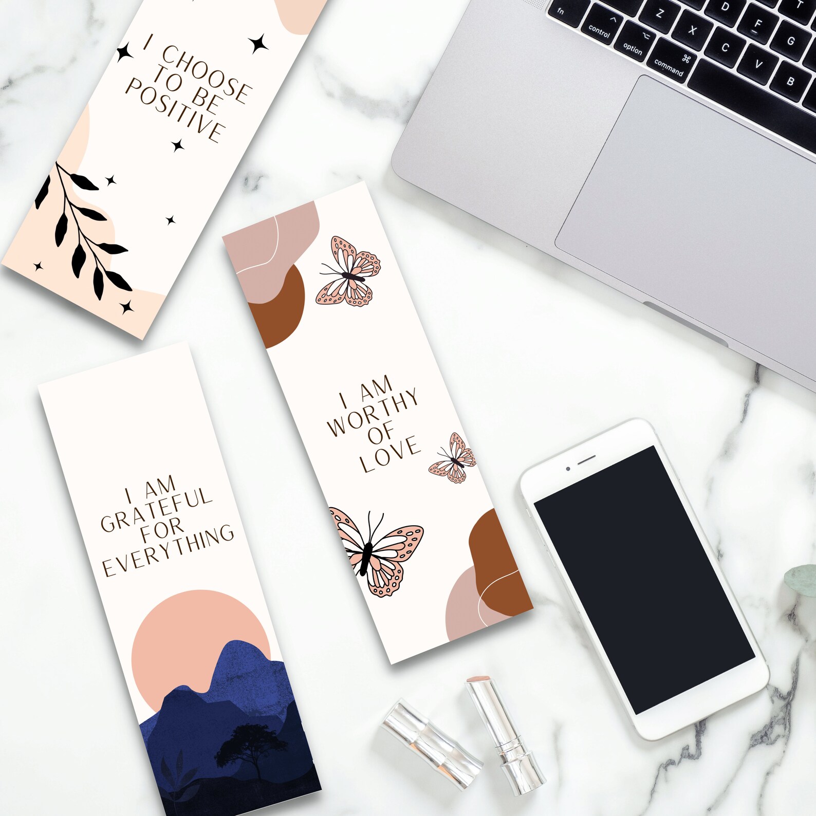 Positive Affirmation Bookmarks: Printable Bookmark Set (digital ...