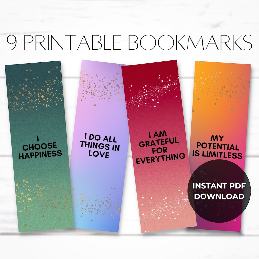 Pretty Bookmark | Gradient Print | Cute Bookmark Set | Aesthetic ...