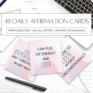 Purple Affirmation Cards | Printable Affirmation Cards | Motivational ...