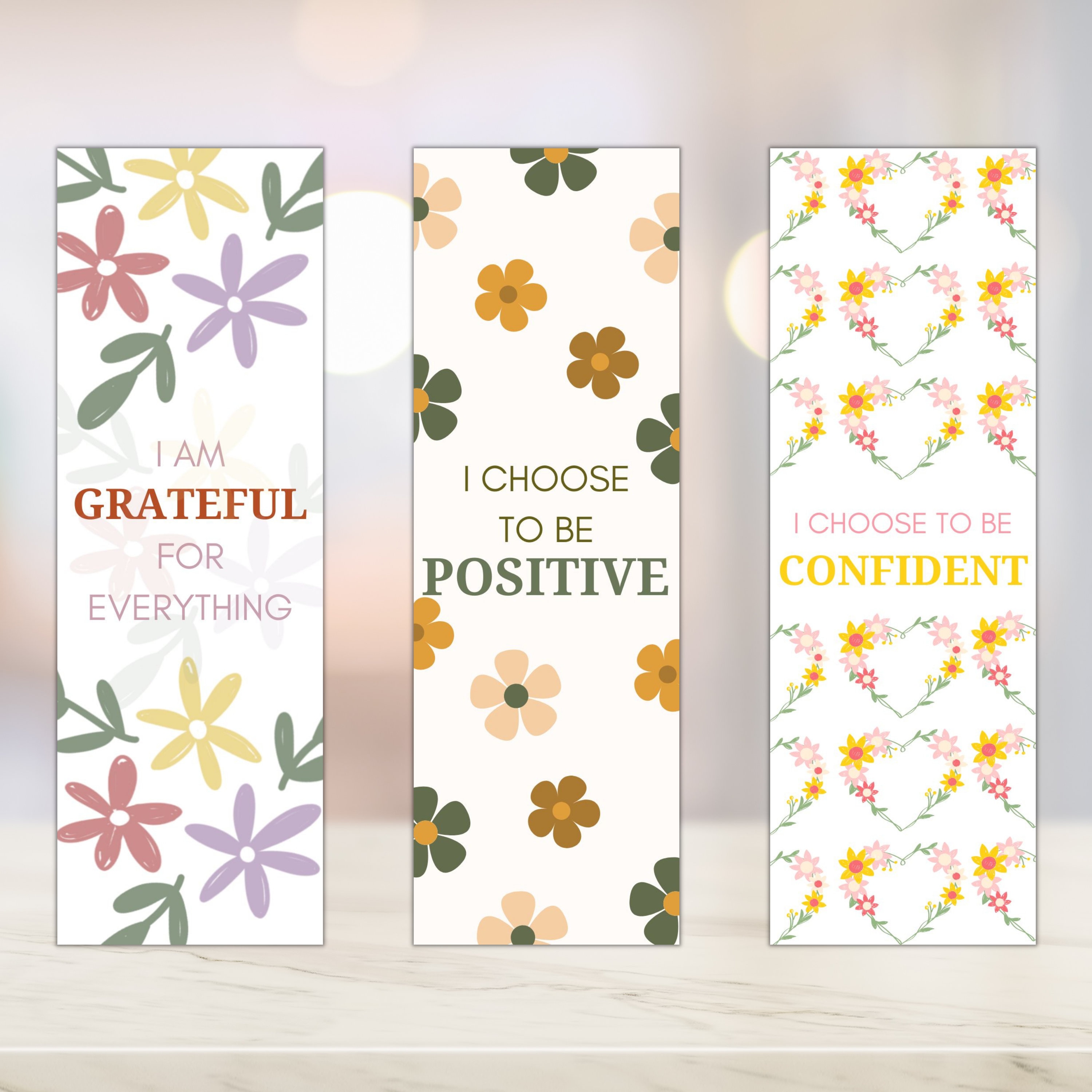 Botanical Bookmark | Floral Bookmark | Cute Bookmark Set | Aesthetic ...