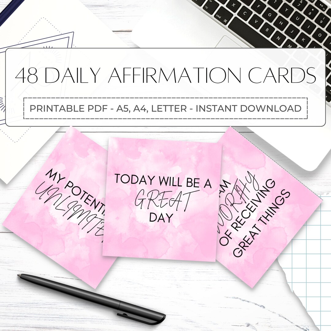Watercolour Affirmation Cards | Printable Affirmation Cards ...