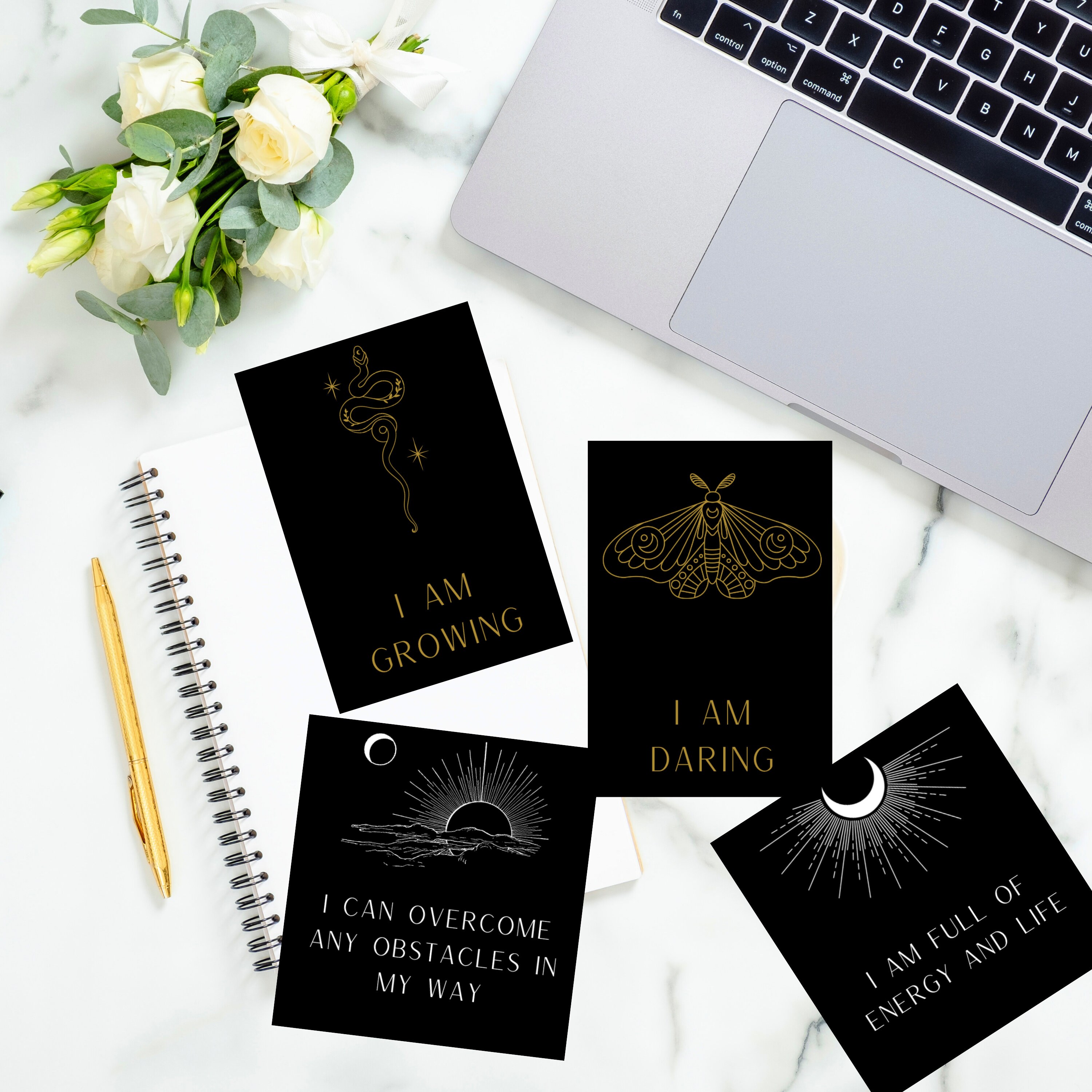 Black Affirmation Cards Affirmation Deck Cards Printable Affirmation ...