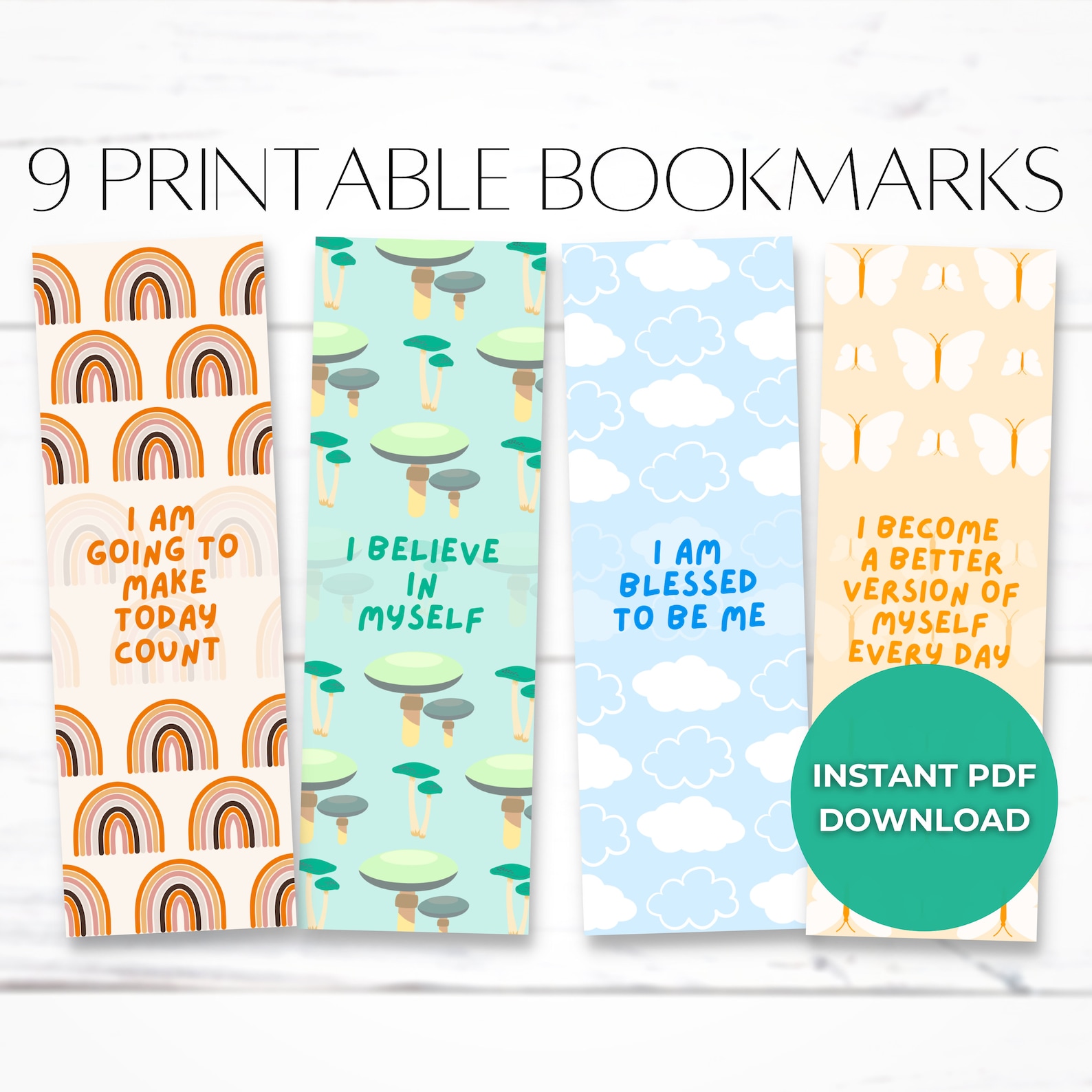 Cartoon Bookmarks Cute Bookmark Set Aesthetic Bookmarks Bookmark Bundle ...