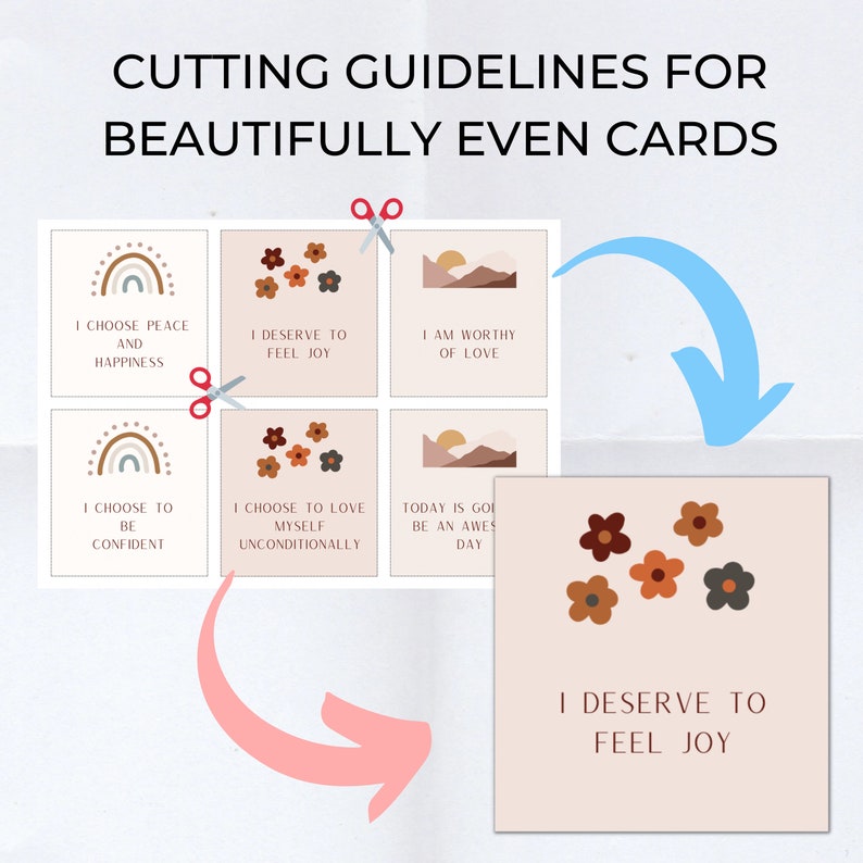 Boho Affirmations Printable Affirmation Cards Motivational - Etsy