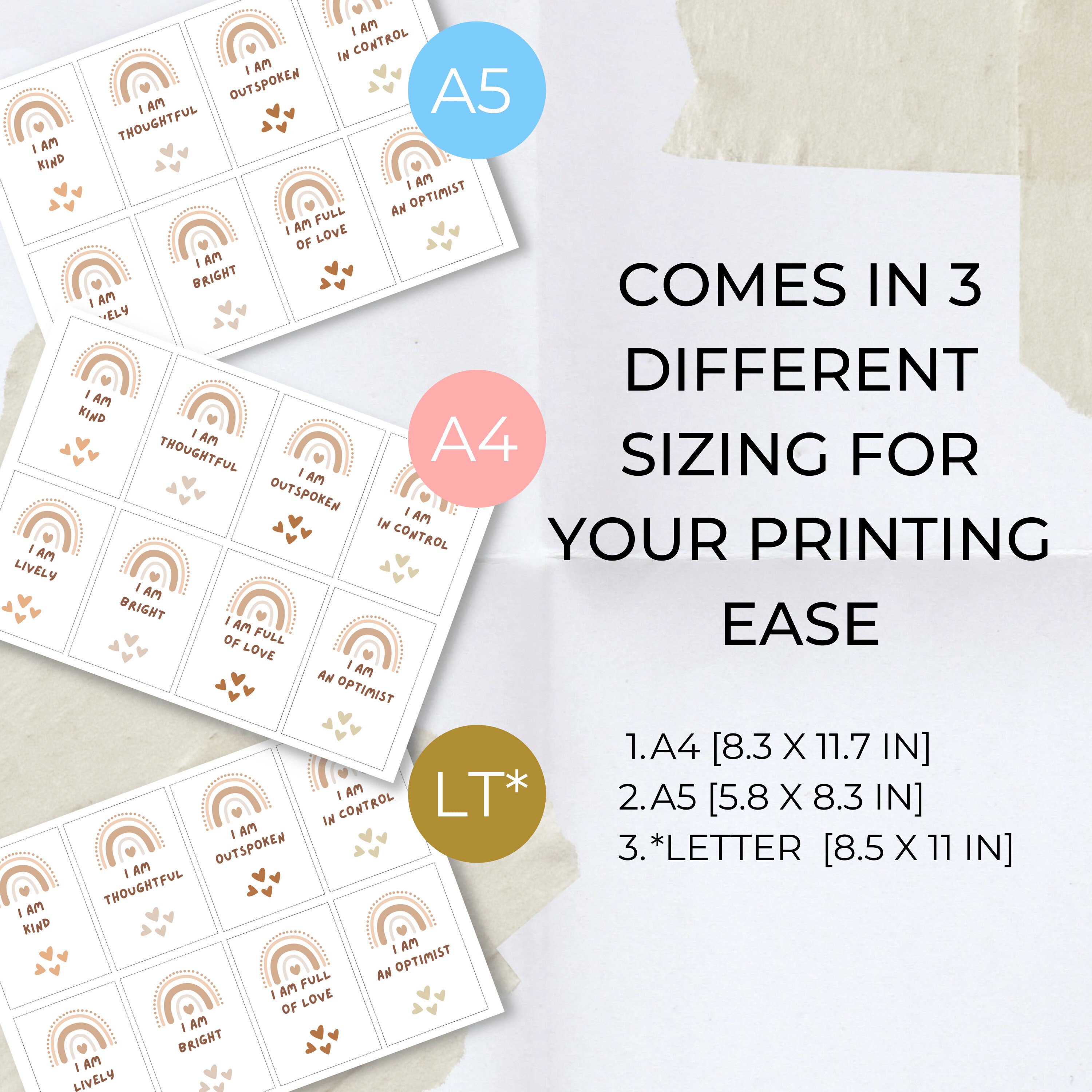 Boho Affirmation Cards Printable Affirmation Cards - Etsy