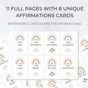 Boho Affirmation Cards | Printable Affirmation Cards | Motivational ...