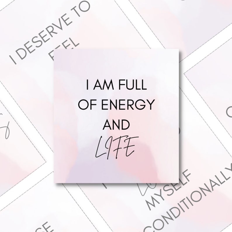 Purple Affirmation Cards Printable Affirmation Cards Motivational Cards ...