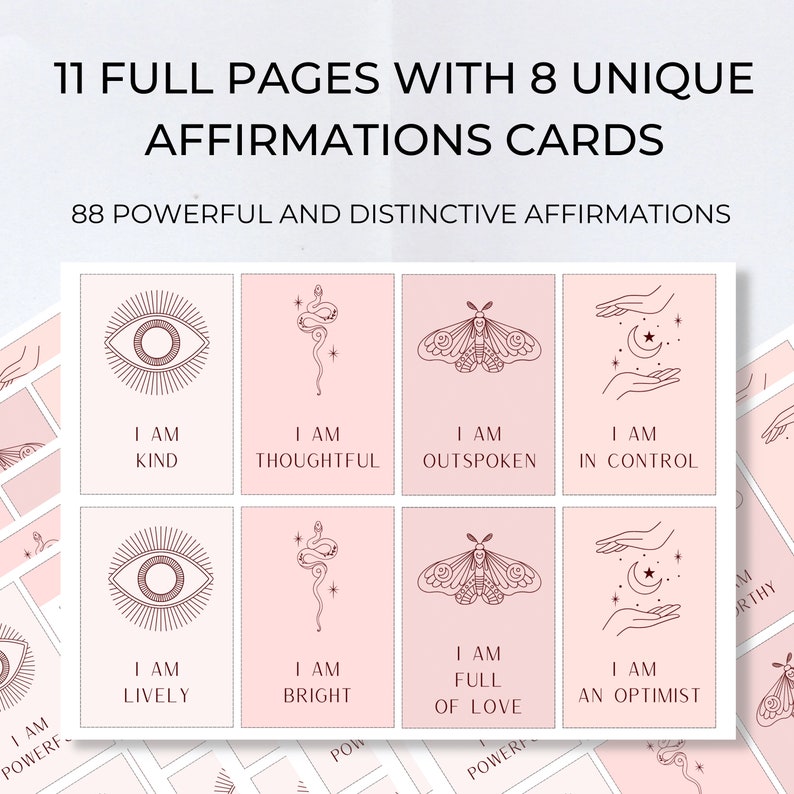 Witchy Affirmation Cards | Printable Affirmation Cards | Motivational ...