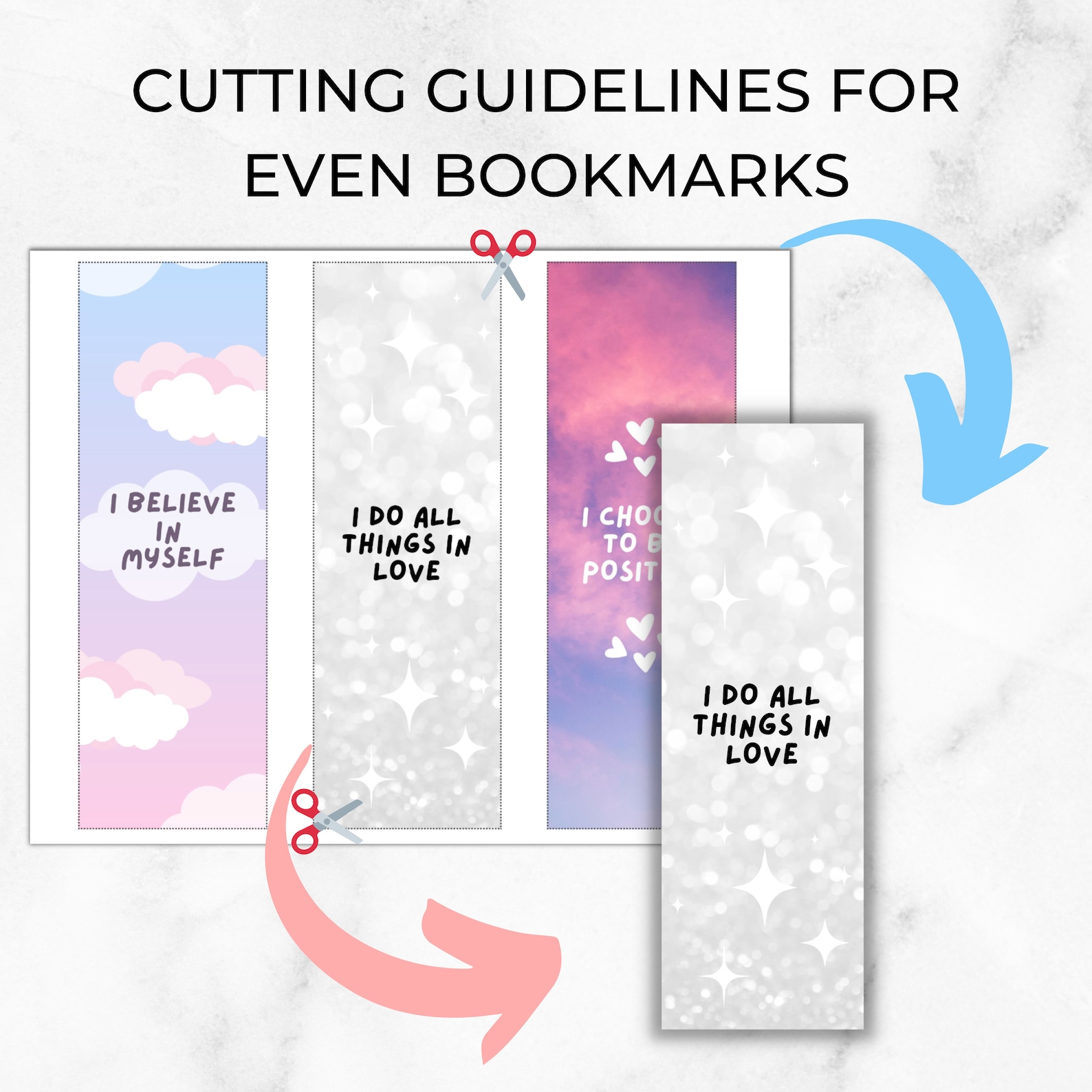 Cute Bookmark Set Pretty Bookmark Aesthetic Bookmarks - Etsy