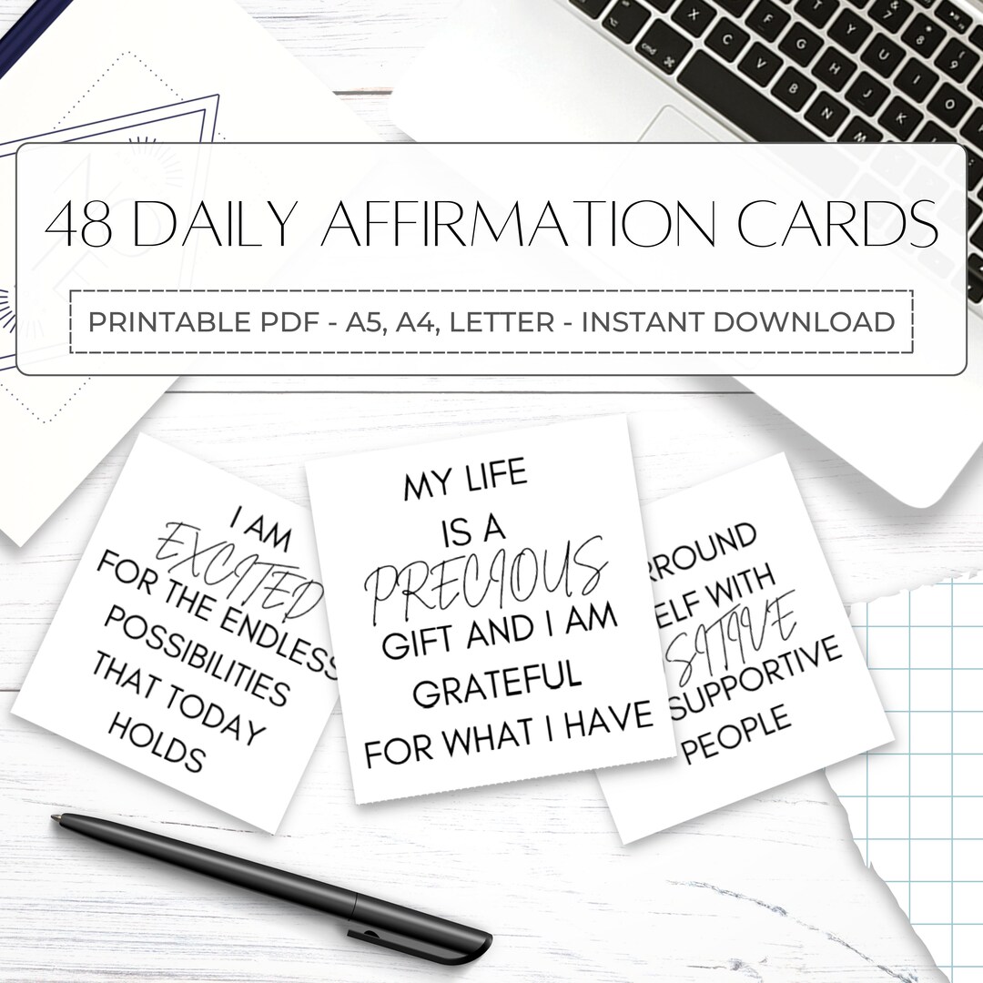 Minimalist Affirmation Cards | Printable Affirmation Cards ...