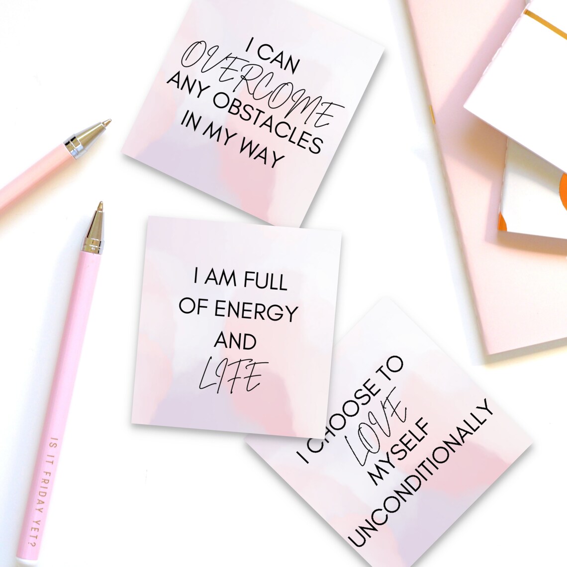Purple Affirmation Cards Printable Affirmation Cards Motivational Cards ...
