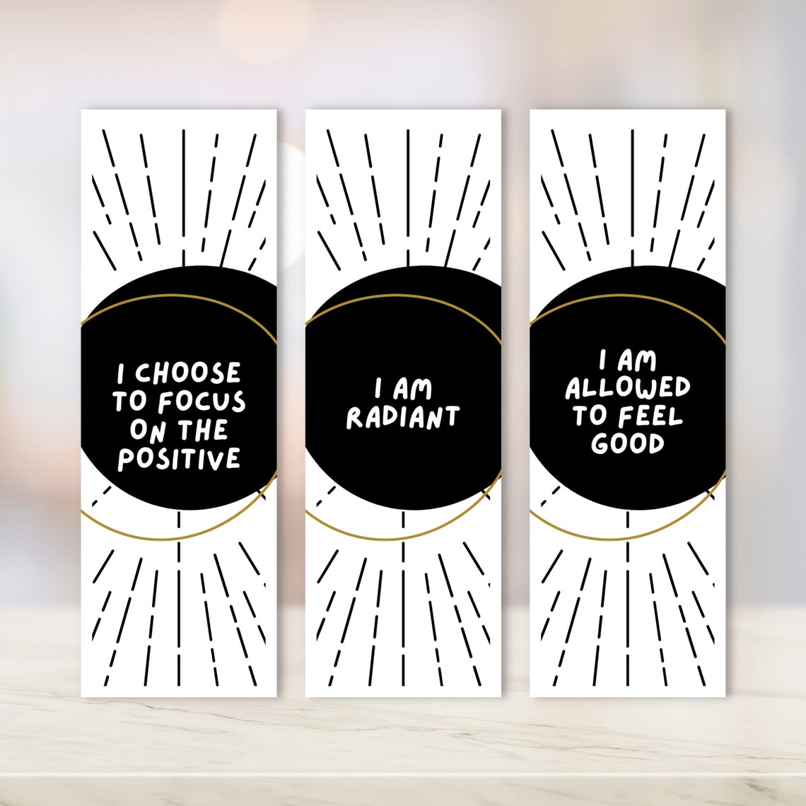 Boho Bookmarks | Black and White Bookmarks | Cute Bookmark Set ...