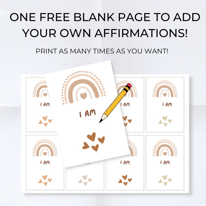 Boho Affirmation Cards Printable Affirmation Cards - Etsy