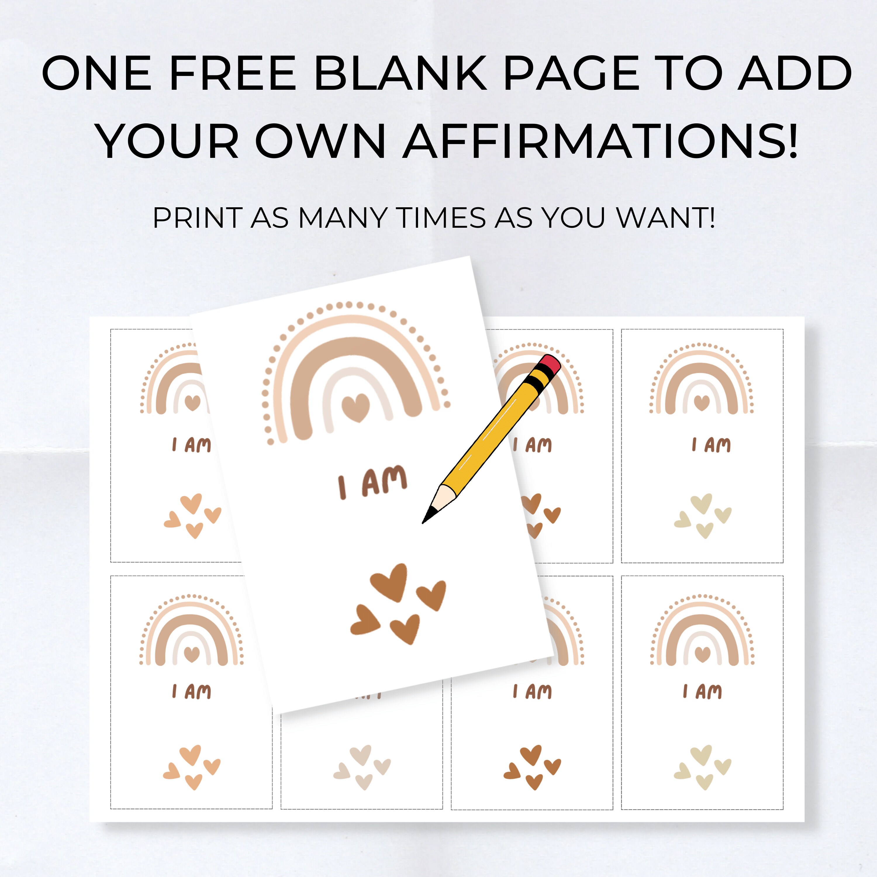 Boho Affirmation Cards Printable Affirmation Cards - Etsy