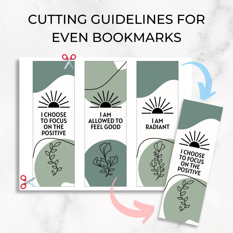 Boho Bookmarks | Botanical Bookmarks | Cute Bookmark Set | Aesthetic ...