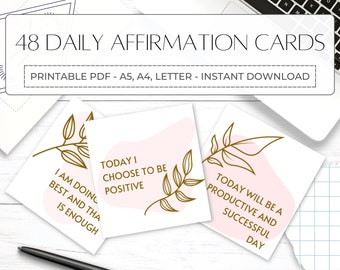 Cute Affirmation Cards Affirmation Deck Cards Printable Affirmation ...