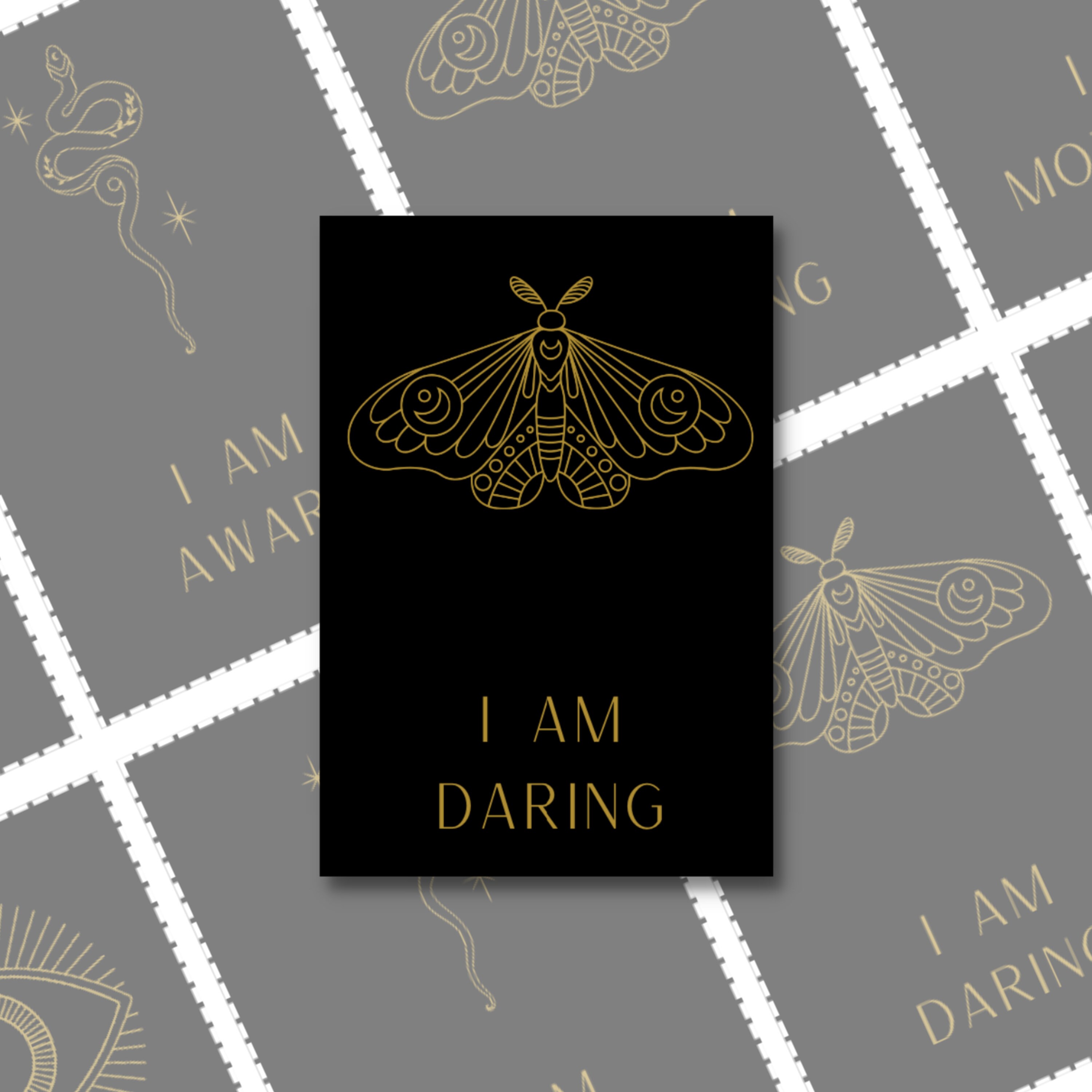 Black Affirmation Cards Printable Affirmation Cards Motivational Cards ...