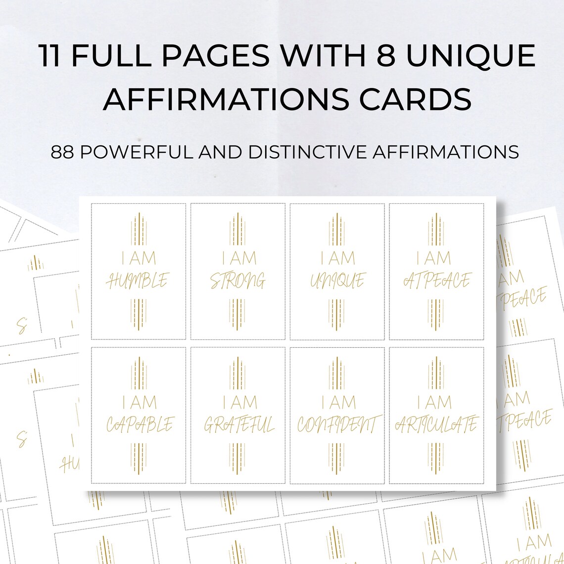 Self Love Card Deck Printable Affirmation Cards Motivational Cards Set ...