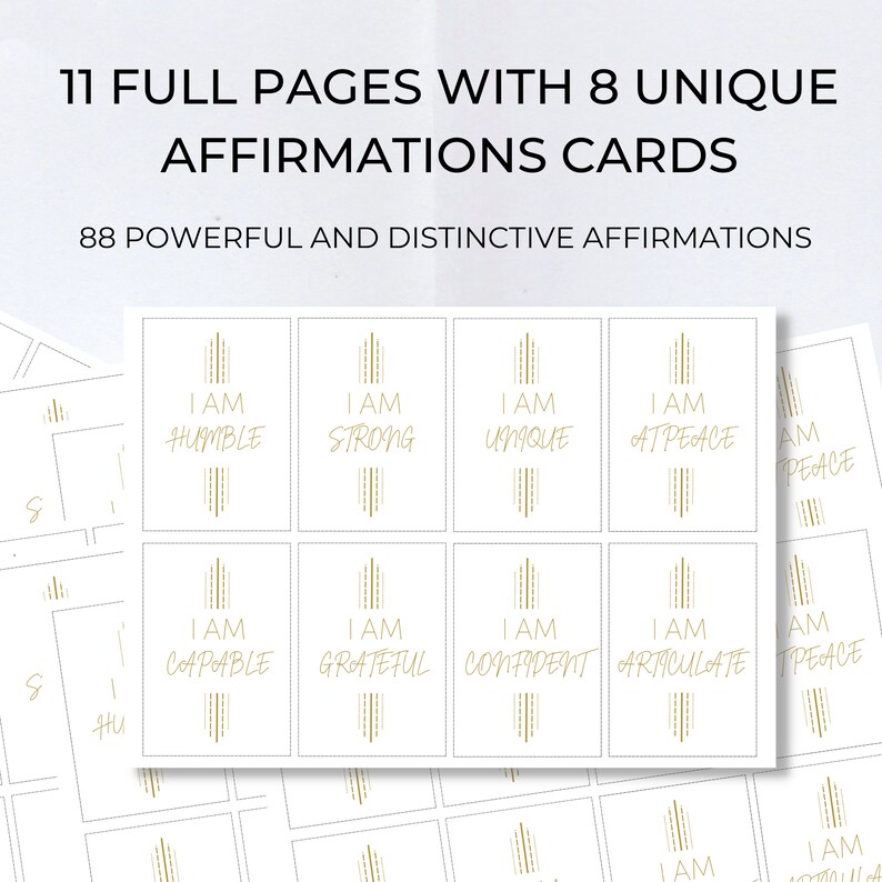 Self Love Card Deck | Printable Affirmation Cards | Motivational Cards ...