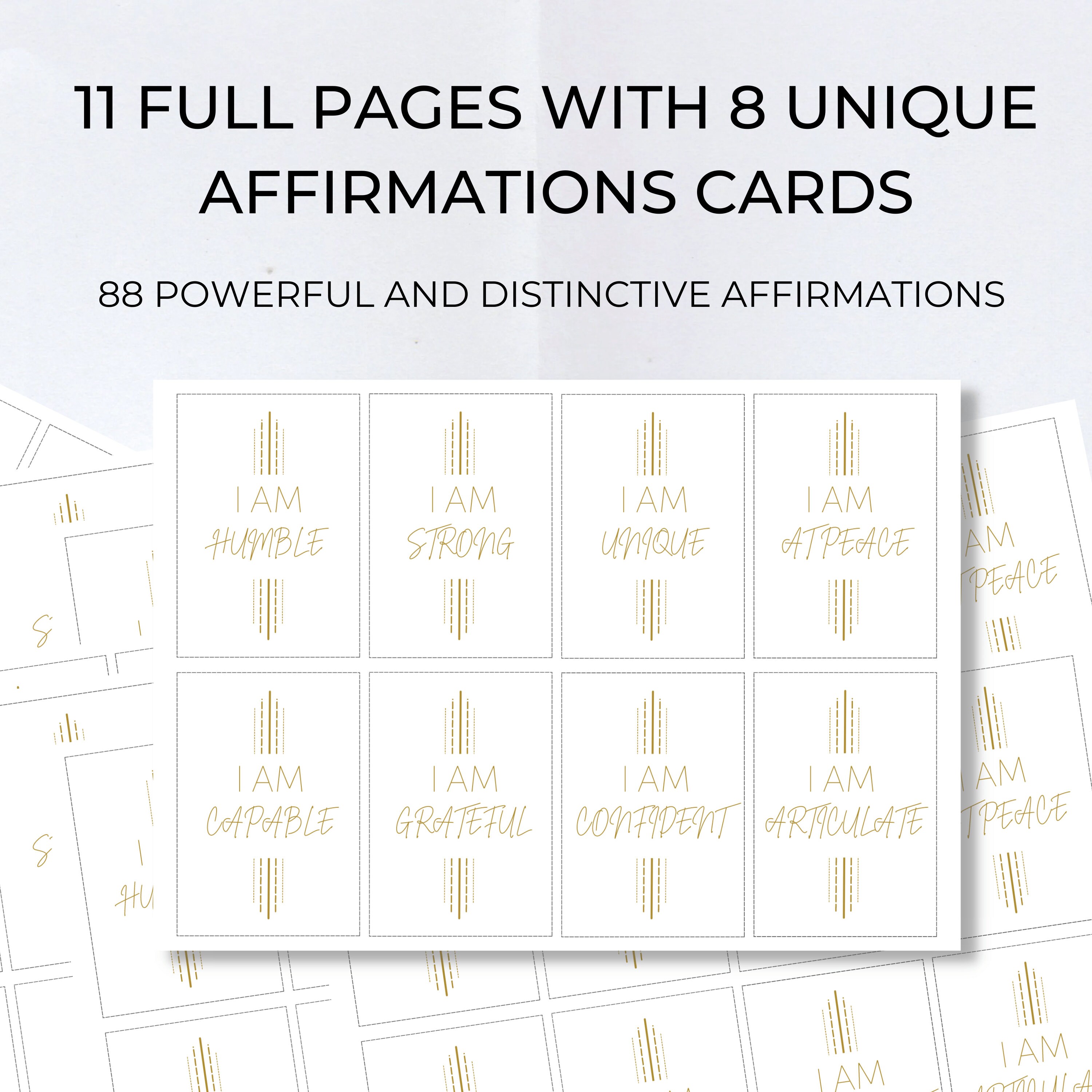 Self Love Card Deck Printable Affirmation Cards Motivational Cards Set ...