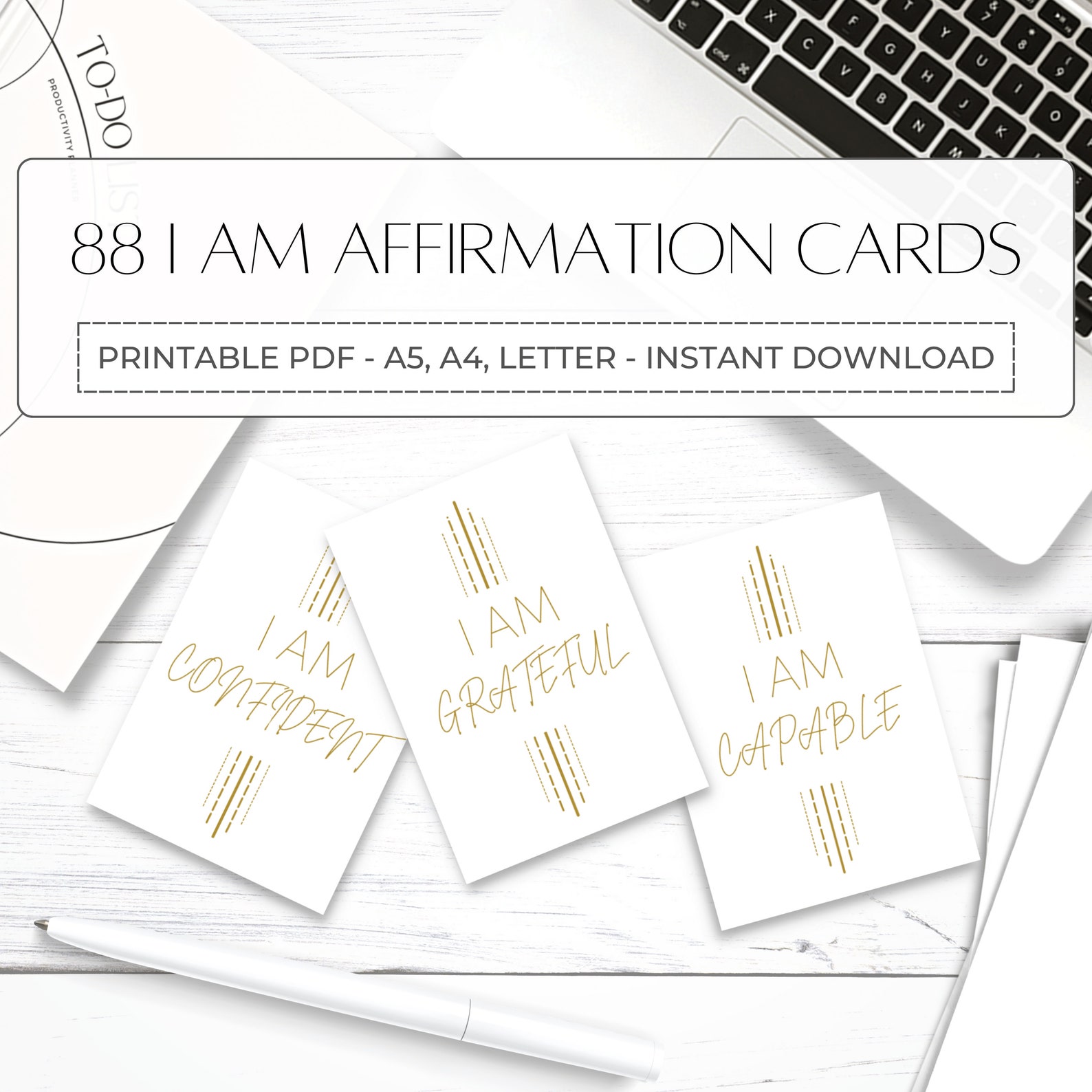 Self Love Card Deck Printable Affirmation Cards Motivational Cards Set ...