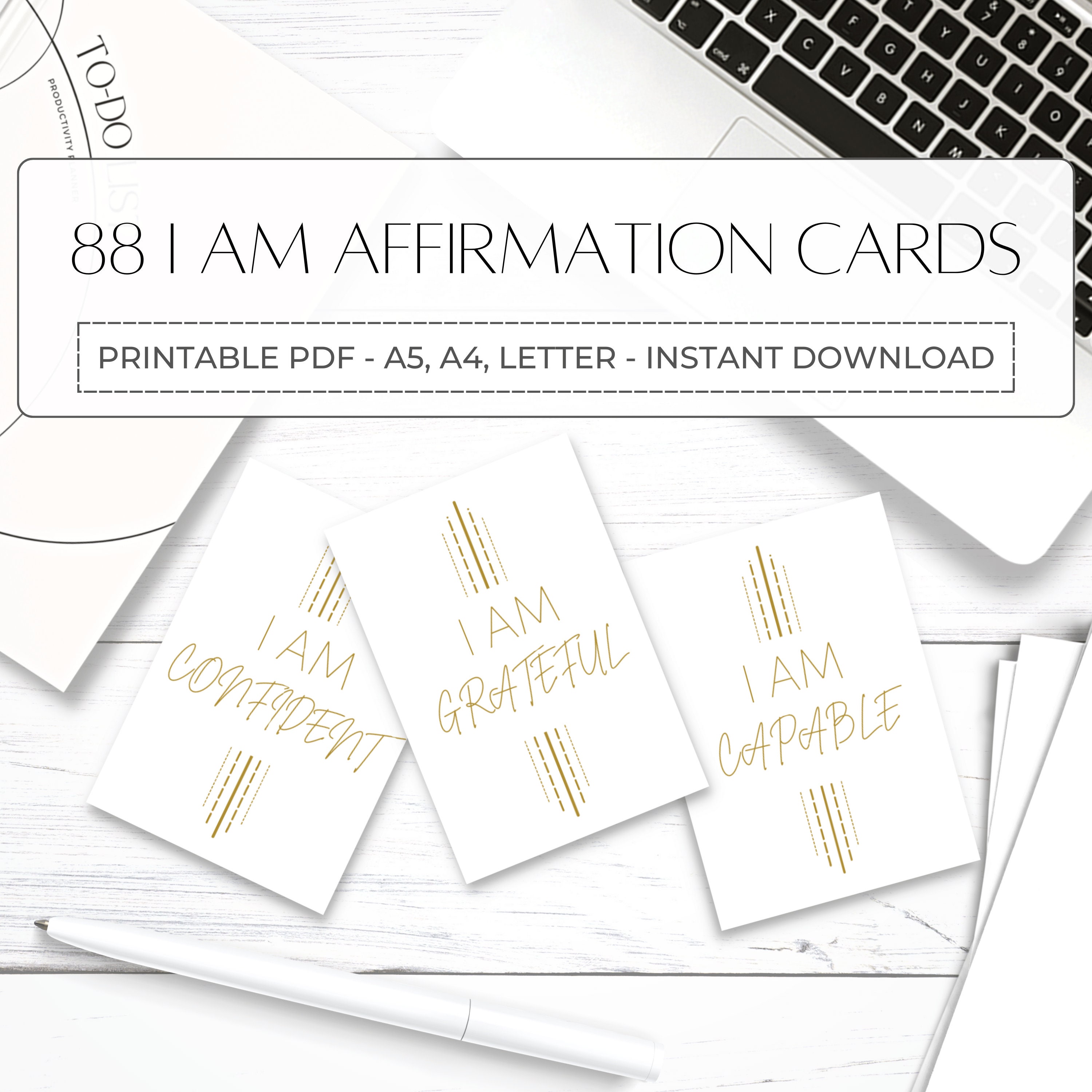 Self Love Card Deck | Printable Affirmation Cards | Motivational Cards ...