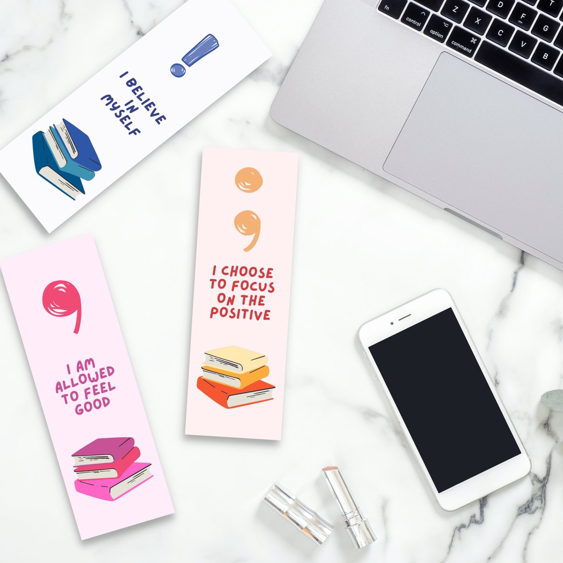 Cartoon Bookmarks Cute Bookmark Set Aesthetic Bookmarks Bookmark Bundle ...