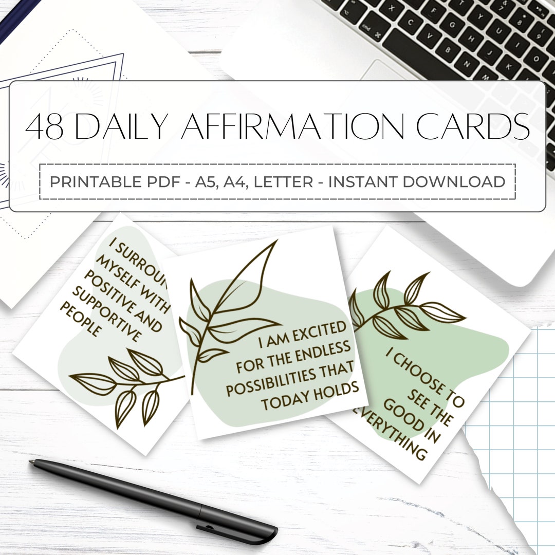 Boho Affirmation Cards | Printable Affirmation Cards | Motivational ...