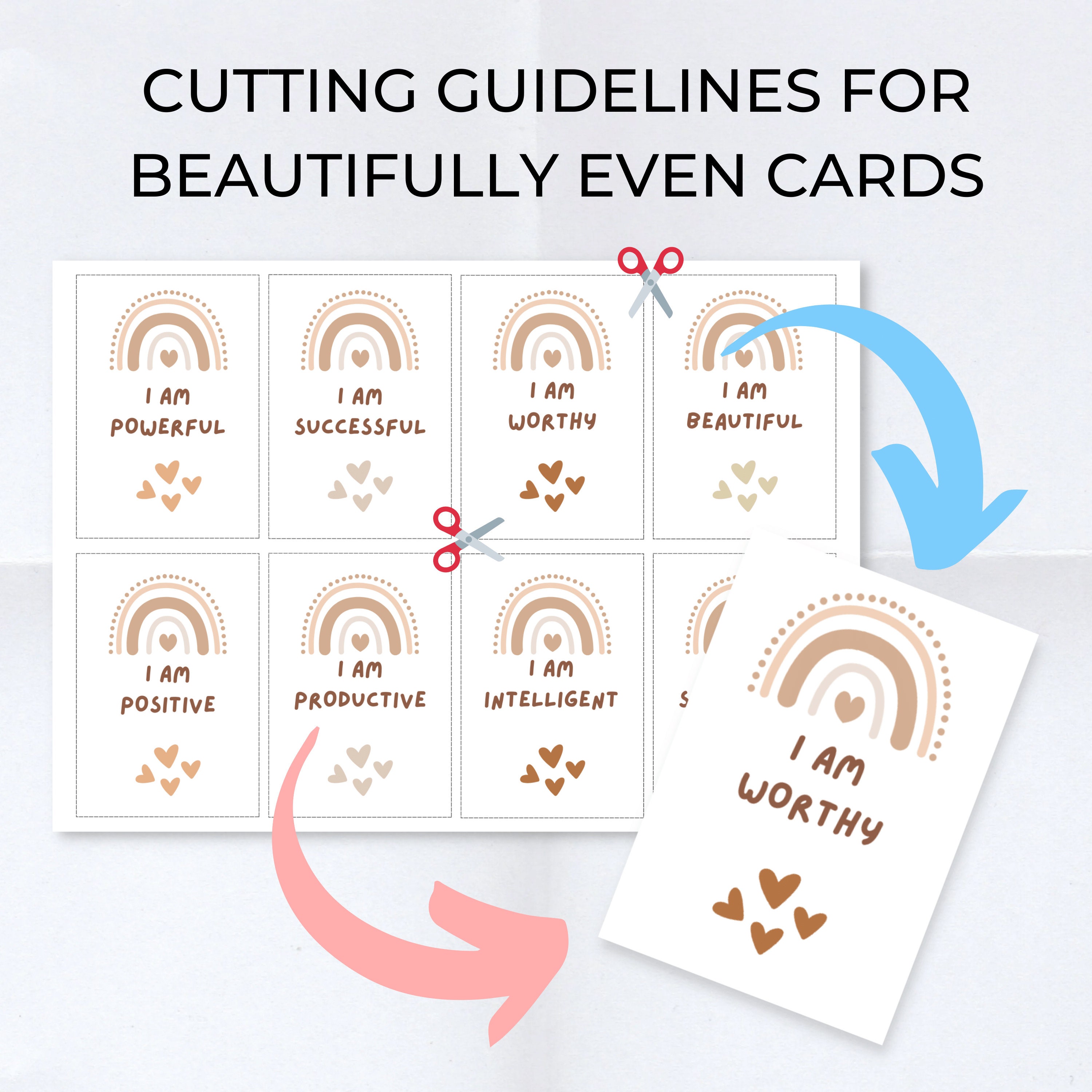 Boho Affirmation Cards Printable Affirmation Cards - Etsy