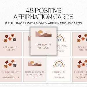 Boho Affirmations | Affirmation Card Deck | Printable Affirmation Cards ...